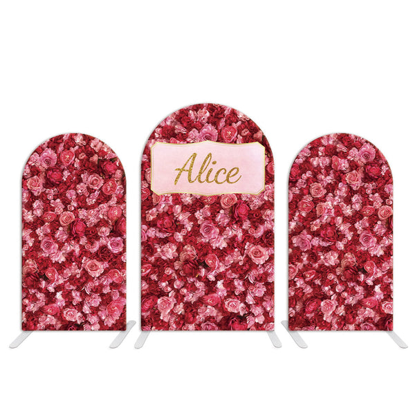 Red Rose Pattern for Personalized Party Arch Chiara Personalized ...