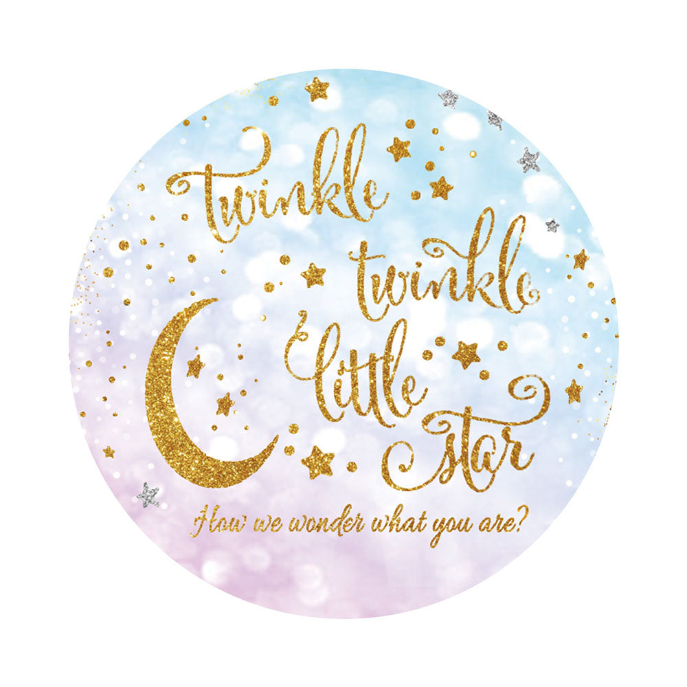 Twinkle Twinkle Little Star Round Backdrop Cover for Birthday Party ...